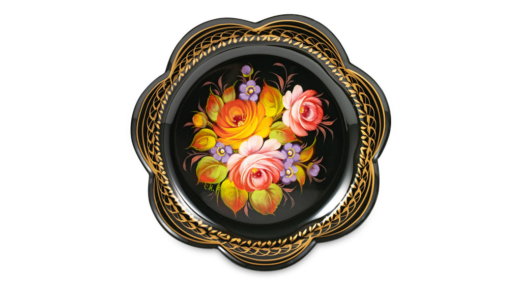 Zhostovo Metal Tableware Tray - Tableware Collection Dubai – DM ...